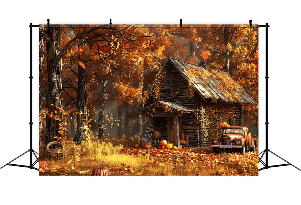 Enchanted Fall Cabin in the Woods Backdrop BRP7-209 – Dbackdrop