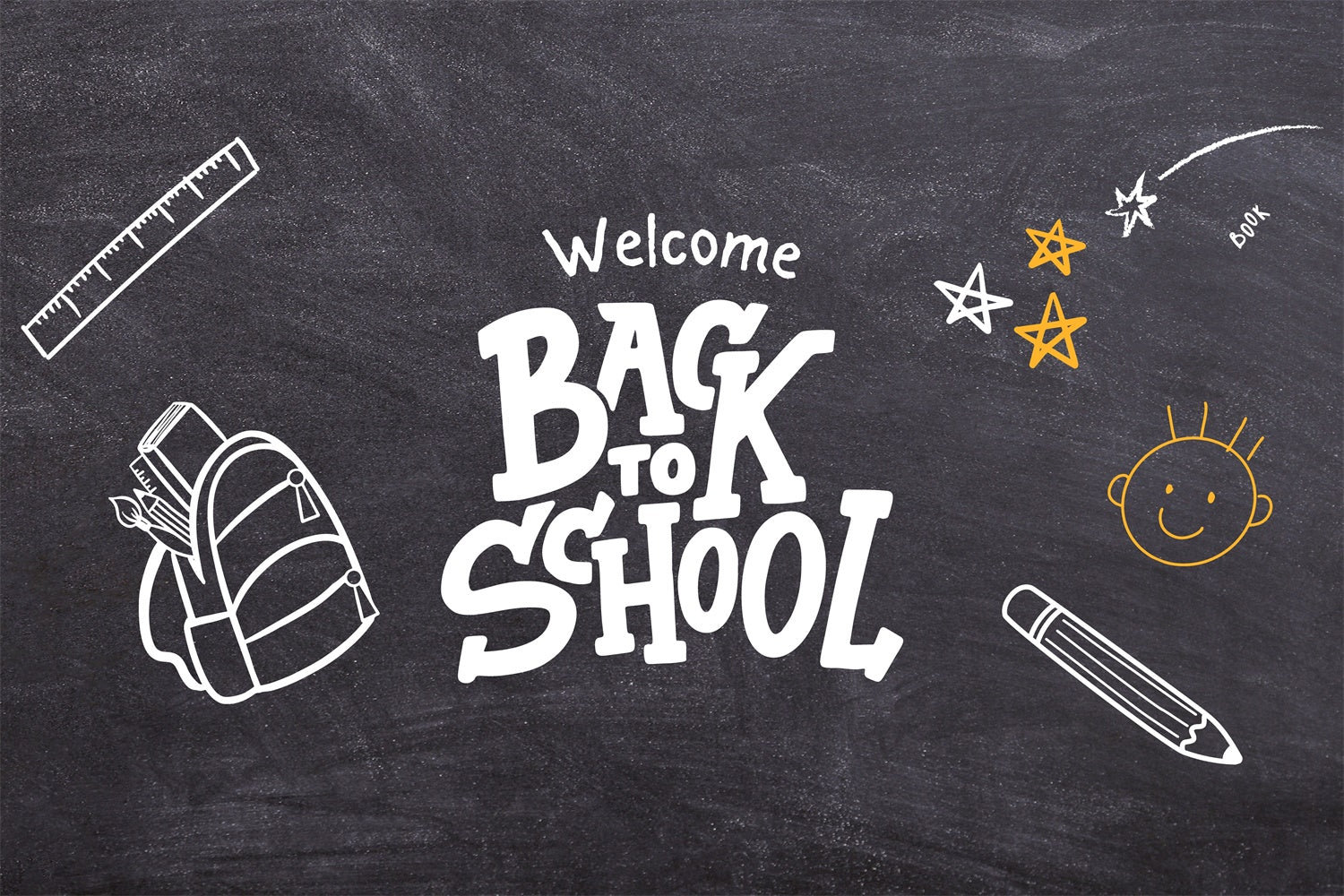 Back to School Chalk Drawing Photography Backdrop BRP7-47 – Dbackdrop