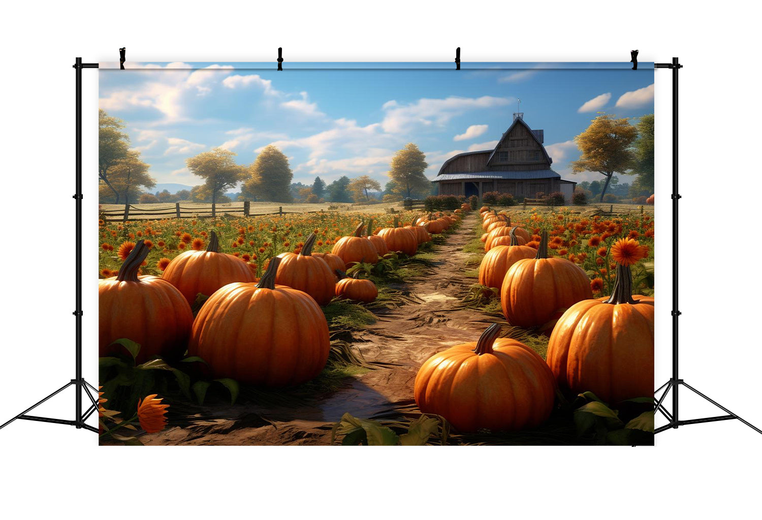 Pumpkin Farm Fall Backdrop for Photography BRP7-70 – Dbackdrop