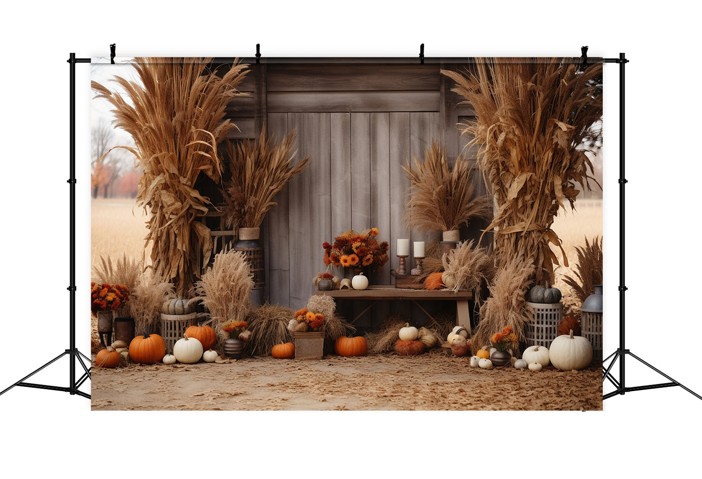 Fall Wood House with Haystack Backdrop BRP7-79 – Dbackdrop