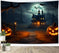 Spooky Dark Night Halloween Village Backdrop BRP8-263 – Dbackdrop