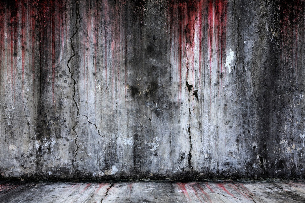 Distressed Bloodied Wall Halloween Photography Backdrop BRP8-270 ...