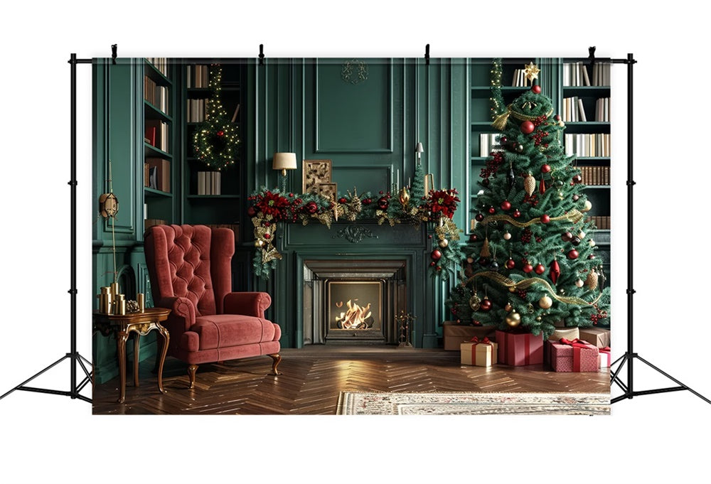 Christmas Warm Reading Corner Backdrop BRP8-9 – Dbackdrop