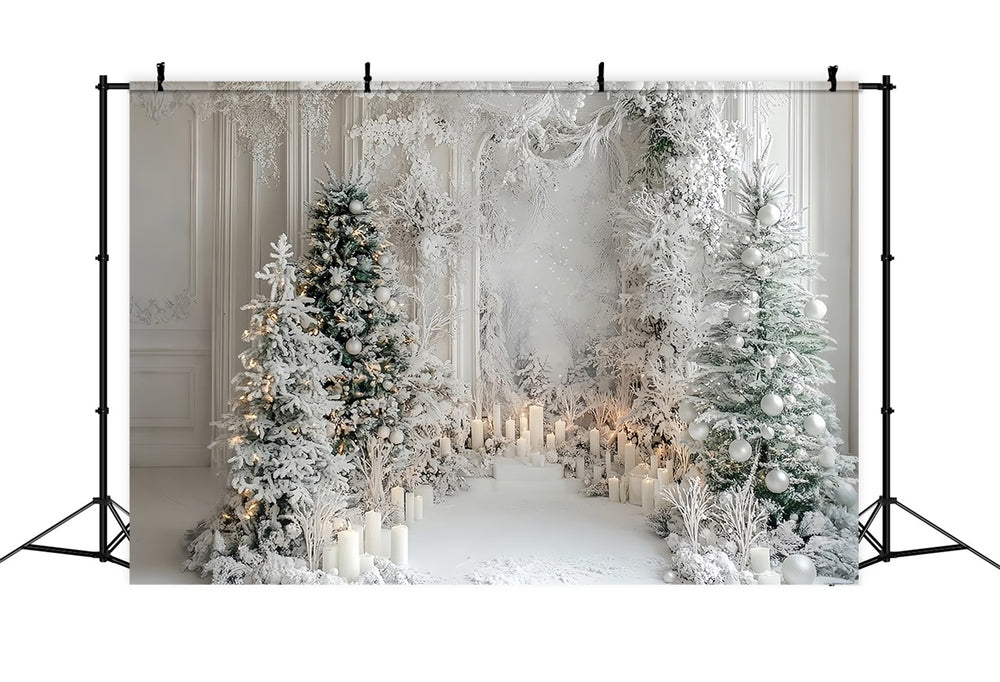 Magical Winter Christmas Forest Candlelight Backdrop BRP9-298