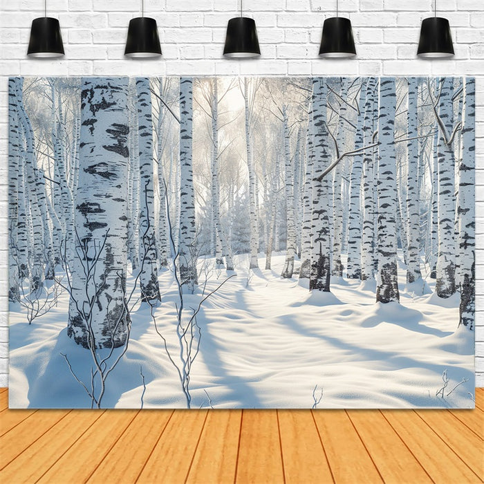 Winter Wonderland Forest Snow Landscape Backdrop BRP9-320