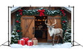 Christmas Tree Farm Backdrop Reindeer Decor Backdrop By Magali