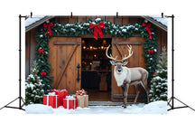 Christmas Tree Farm Backdrop Reindeer Decor Backdrop By Magali