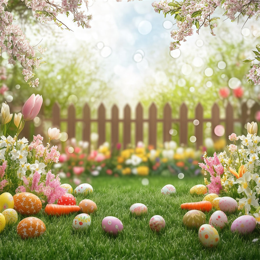Easter Egg Backdrop Rustic Egg Floral Backdrop CJJ-167