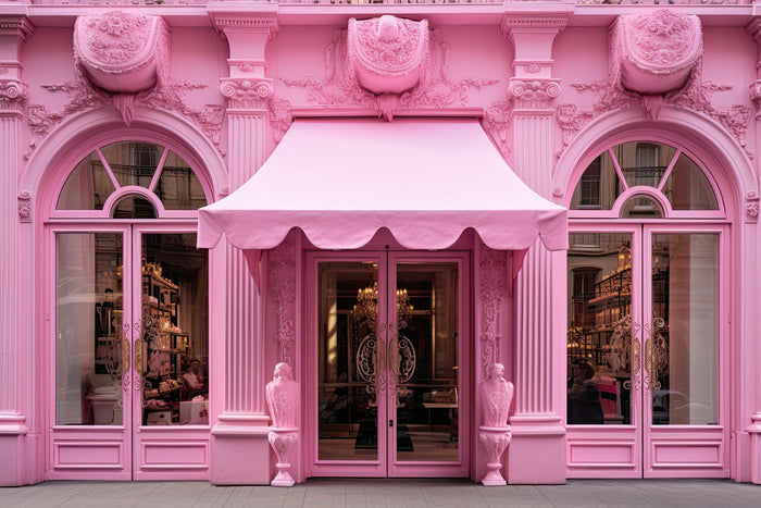 Pink Girl Backdrop Design French-Inspired Pink Boutique Backdrop CJJ2-