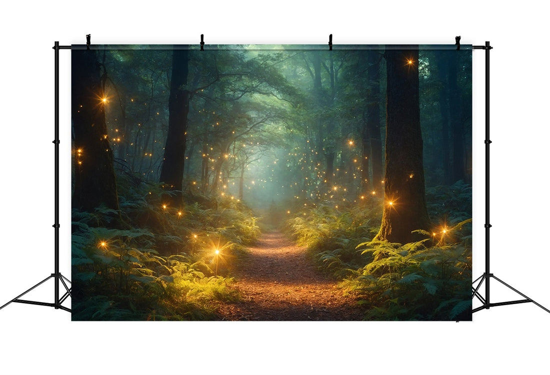 Forest Photo Backdrops Dreamy Firefly Magic Forest Backdrop CJJ2-56