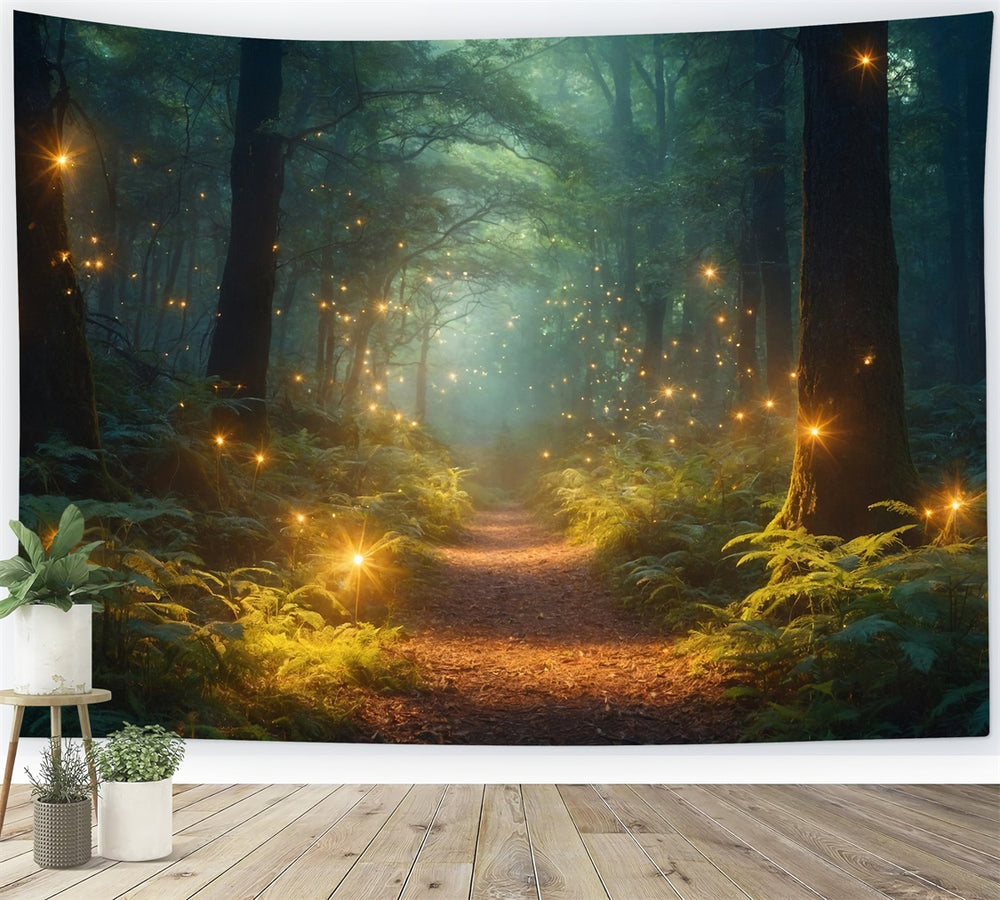 Forest Photo Backdrops Dreamy Firefly Magic Forest Backdrop CJJ2-56