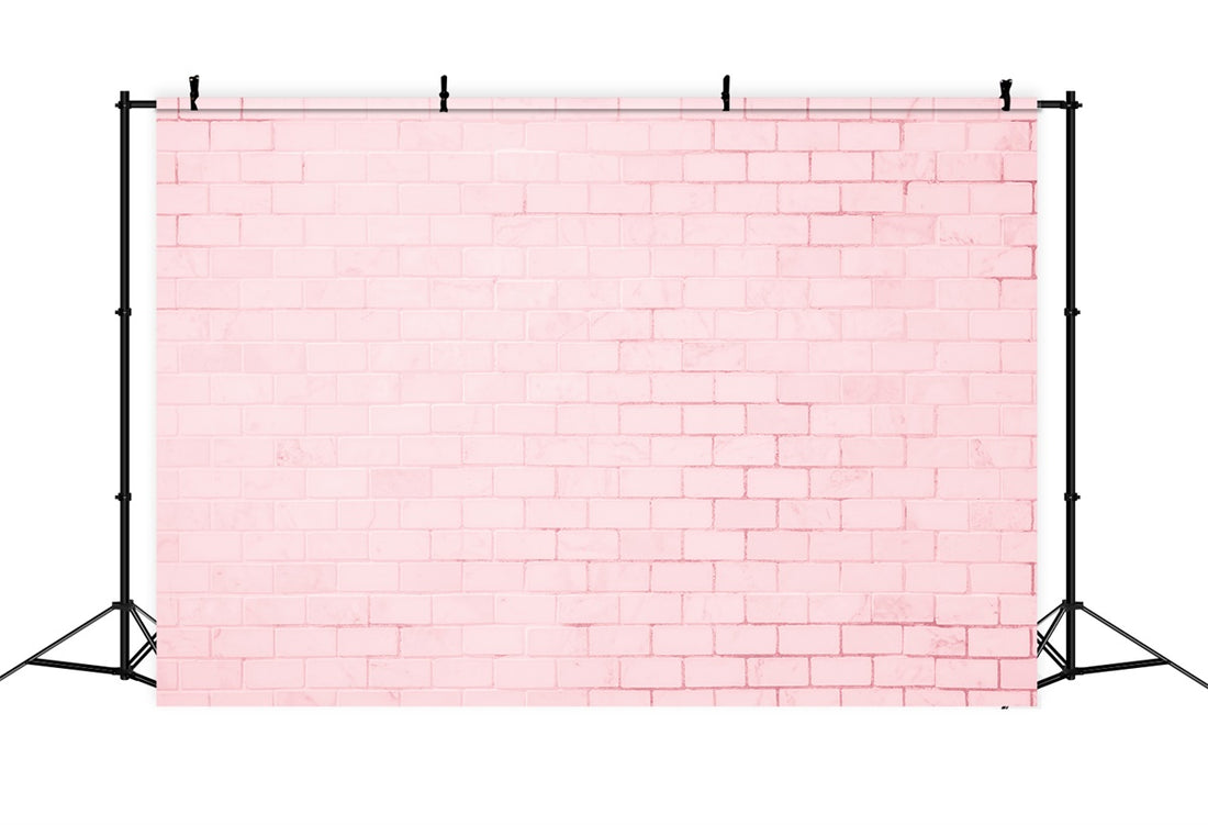 Pink Brick Wall Backdrop Vintage Pastel Brick Pattern Backdrop CJJ3-40