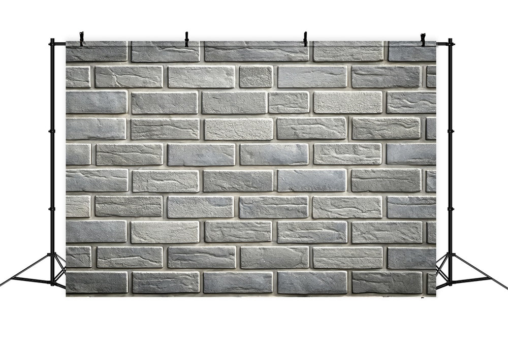Grey Brick Wall Backdrop Textured Gray Stone Brick Backdrop CJJ3-41