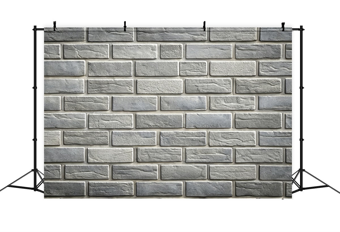 Grey Brick Wall Backdrop Textured Gray Stone Brick Backdrop CJJ3-41