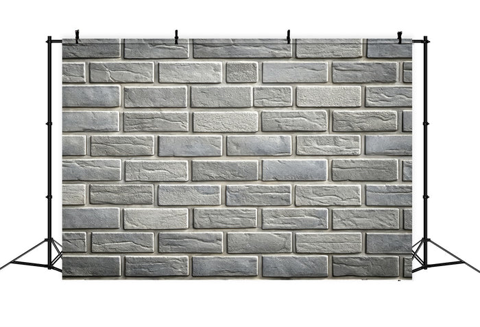 Grey Brick Wall Backdrop Textured Gray Stone Brick Backdrop CJJ3-41