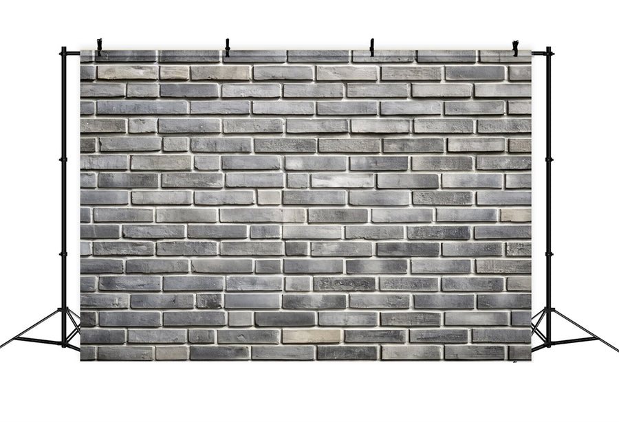 Grey Brick Wall Backdrop Rustic Aged Gray Brick Backdrop CJJ3-42