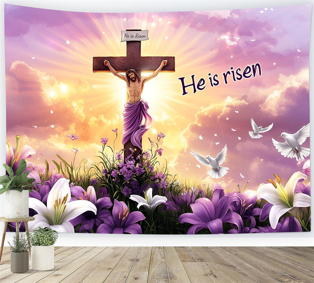 Easter Backdrop Ideas Jesus Resurrection Divine Light Backdrop CSH2-11