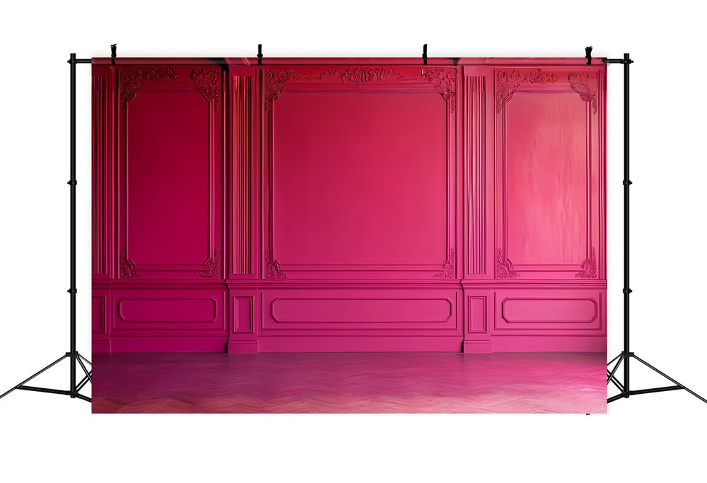 Vintage Wall Backdrop Romantic Deep Pink Wall Backdrop CSH2-262