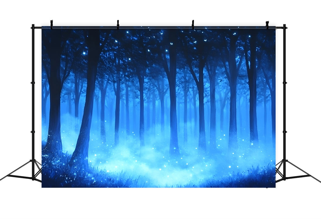 Photography Backdrops Forest Misty Blue Forest Backdrop CSH4-101