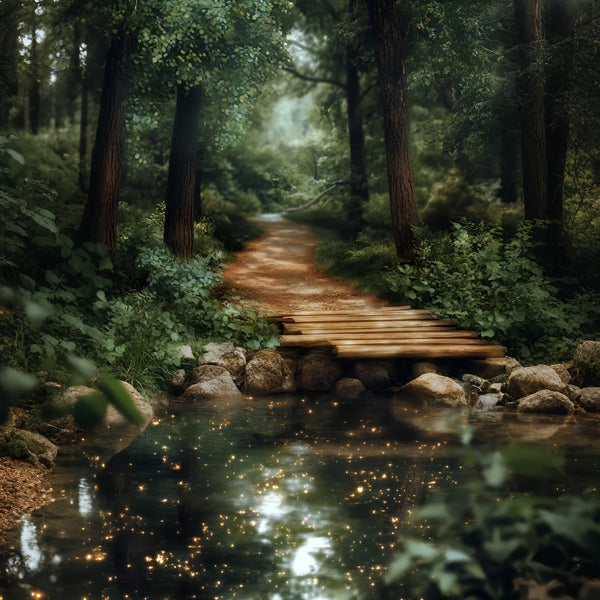 Woodland Photo Backdrop Enchanted Woodland Pond Backdrop CSH4-114