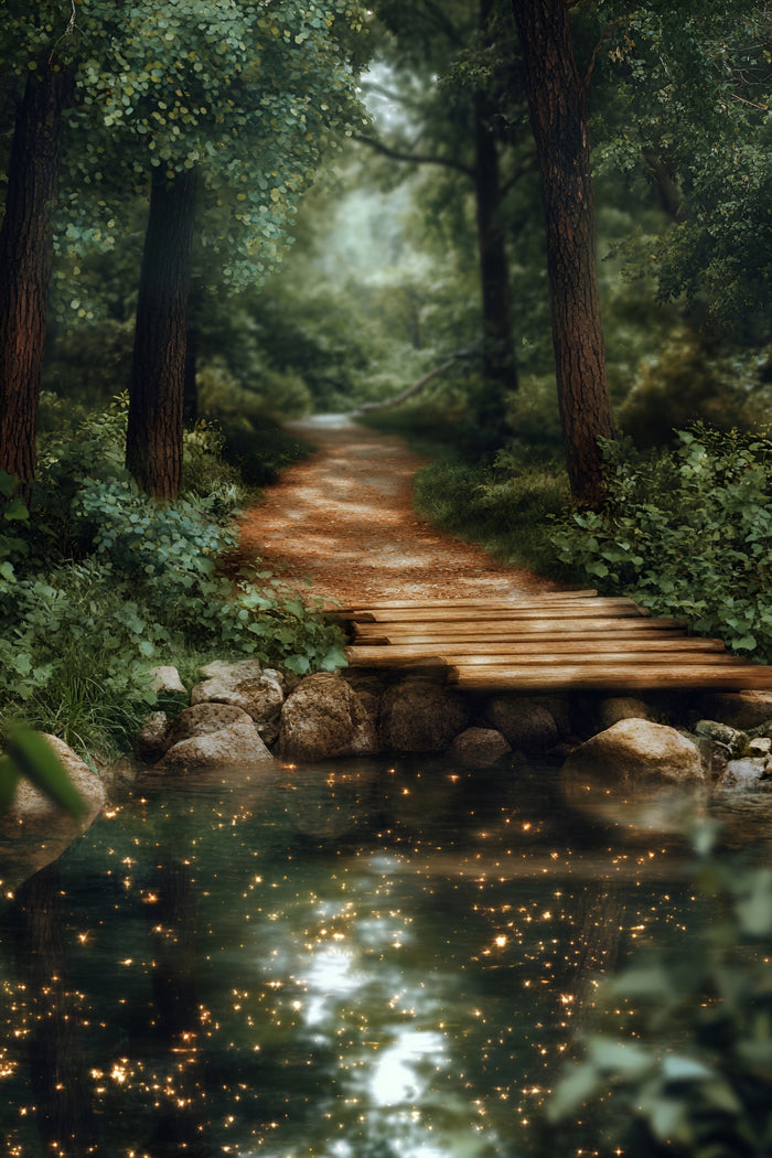 Woodland Photo Backdrop Enchanted Woodland Pond Backdrop CSH4-114