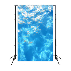 Backdrop Portrait Photography Shimmering Blue Water Backdrop CSH4-194