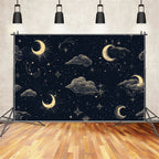 Night Sky Backdrops Mystical Clouds Crescent Moon Backdrop CSH4-259