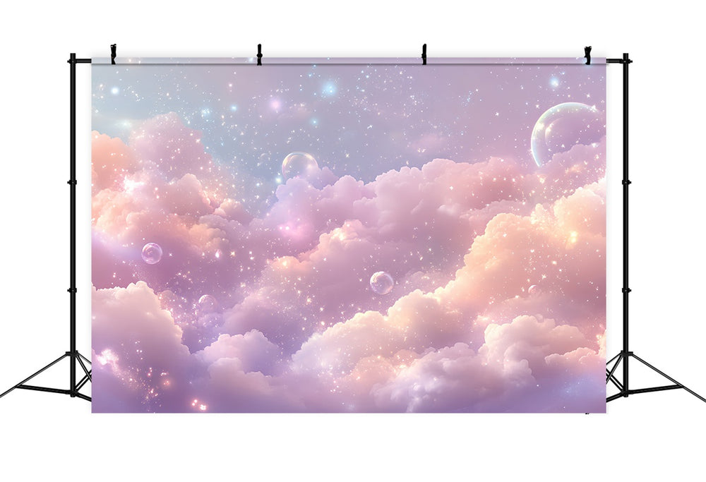 Sky Clouds Backdrop Sparkling Pastel Cloudscape Backdrop CSH4-262