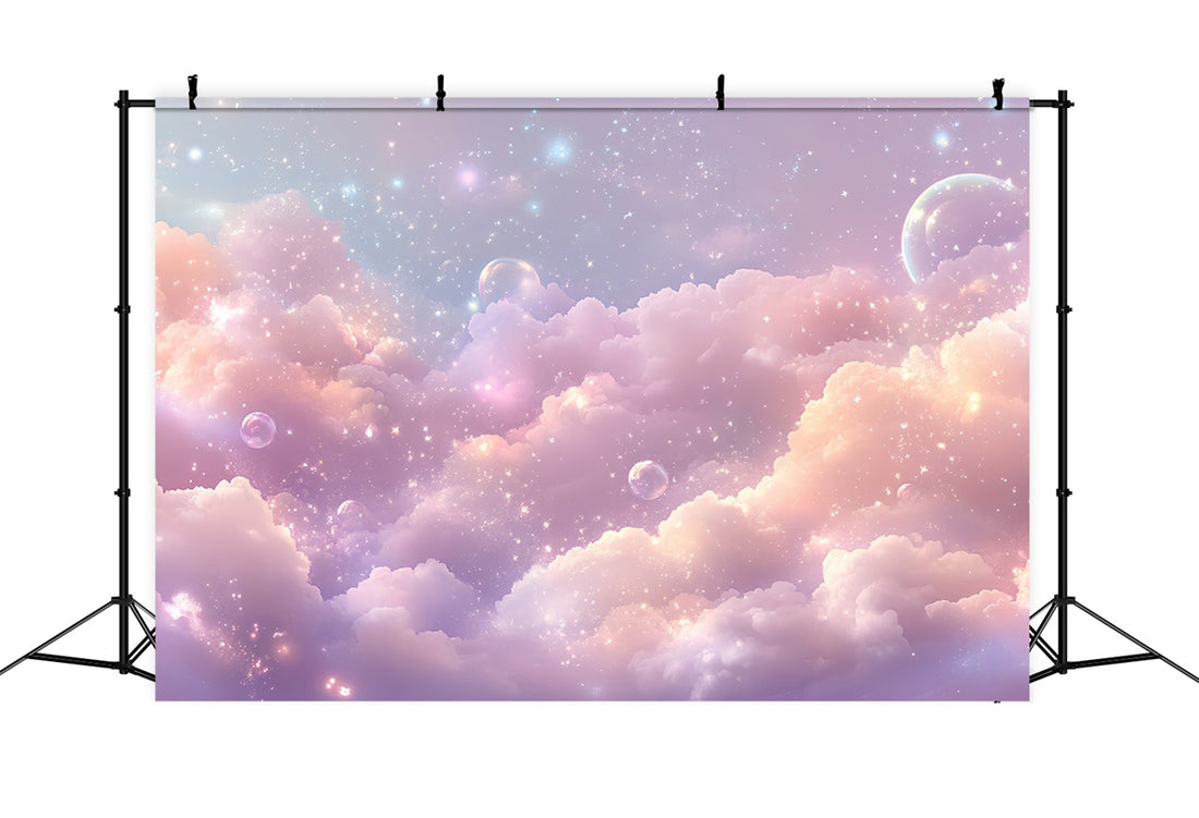 Sky Clouds Backdrop Sparkling Pastel Cloudscape Backdrop CSH4-262