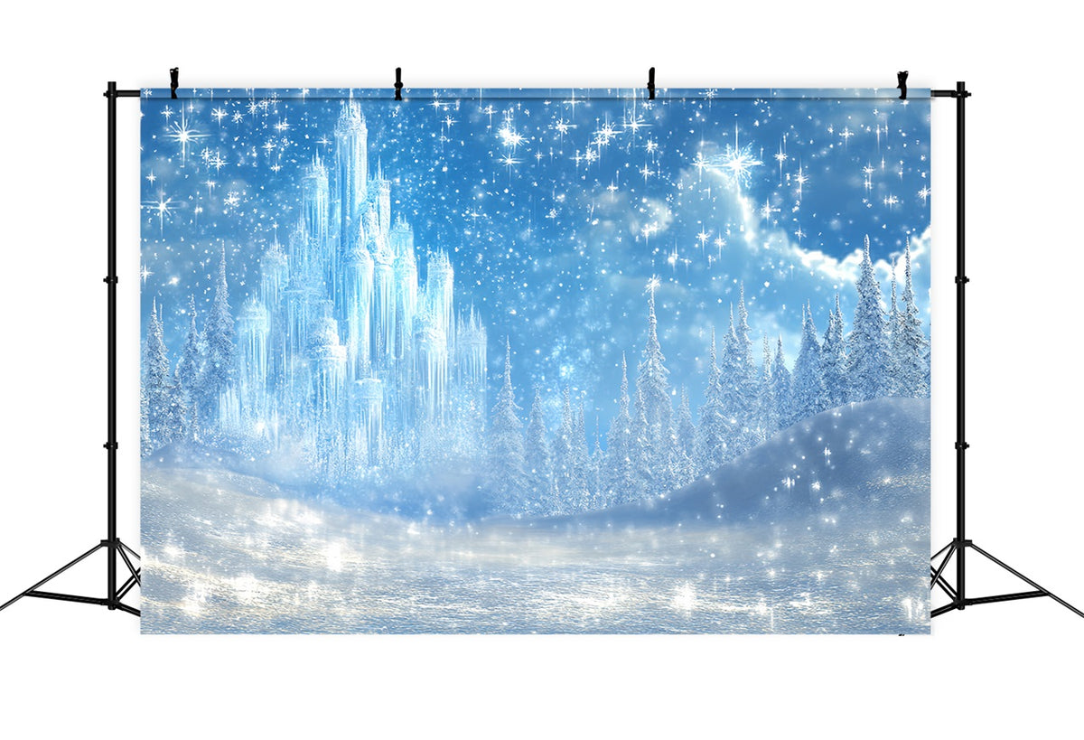 Ice Castle Backdrop Fairytale Snow Backdrop CSH4-325