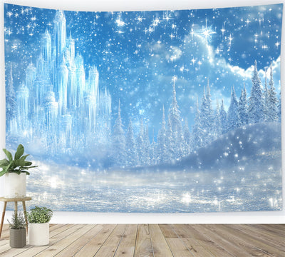 Ice Castle Backdrop Fairytale Snow Backdrop CSH4-325