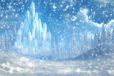 Ice Castle Backdrop Fairytale Snow Backdrop CSH4-325