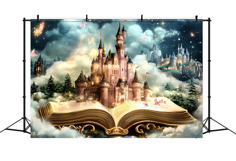 Castle Backdrops Magical Storybook Starlit Sky Backdrop CSH4-347