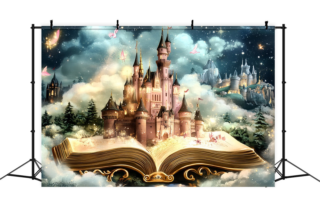 Castle Backdrops Magical Storybook Starlit Sky Backdrop CSH4-347