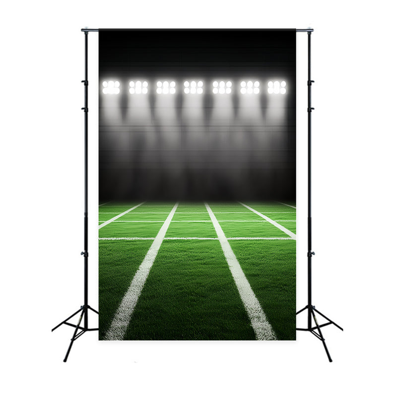 Football Field Backdrop Bright Lights Training Field Backdrop CSH4-376