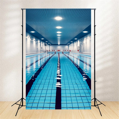 Backdrop Sports Modern Indoor Swimming Pool Backdrop CSH4-378