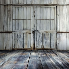 Retro Backdrops Rustic Farmhouse Barn Door Vintage Backdrops CSH4-396