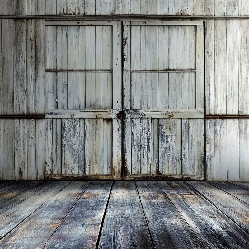 Retro Backdrops Rustic Farmhouse Barn Door Vintage Backdrops CSH4-396