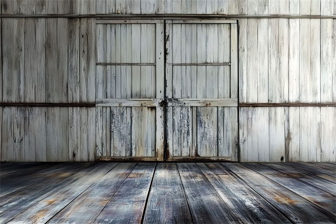 Retro Backdrops Rustic Farmhouse Barn Door Vintage Backdrops CSH4-396