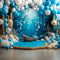 Underwater Backdrop Blue Coral Wooden Boat Summer Backdrop CSH5-105