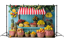Summer Photo Backdrop Colorful Fruit Market Stall Backdrop CSH5-129