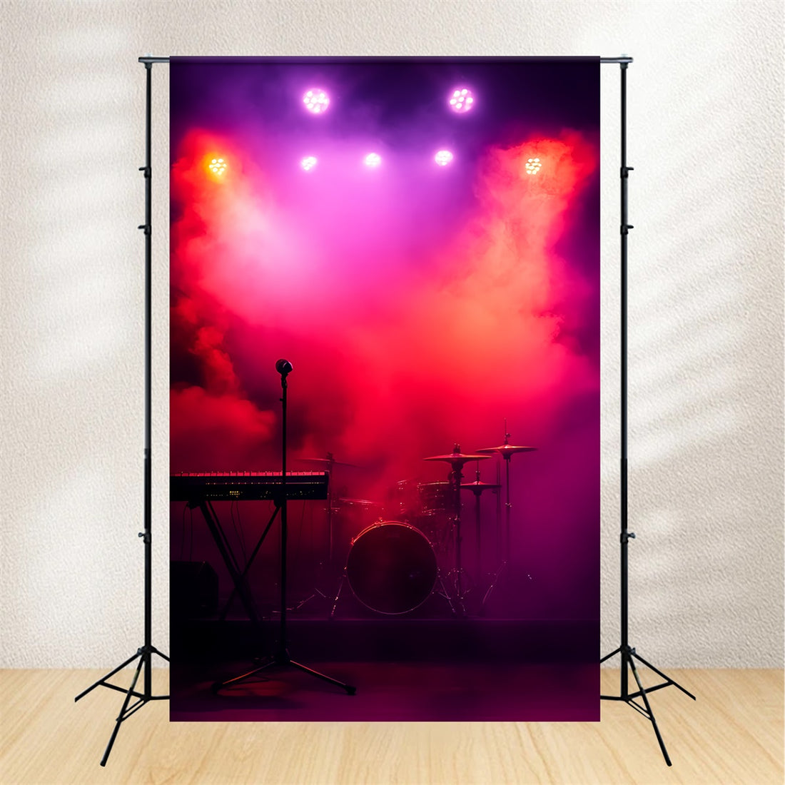 Concert Stage Backdrop Smoke Lights Concert Night Backdrop CSH5-151