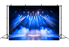 Concert Stage Backdrop Blue Beam Smoke Show Backdrop CSH5-153