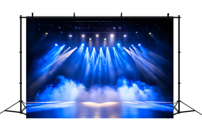 Concert Stage Backdrop Blue Beam Smoke Show Backdrop CSH5-153