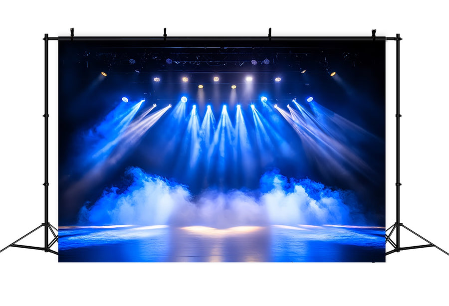 Concert Stage Backdrop Blue Beam Smoke Show Backdrop CSH5-153