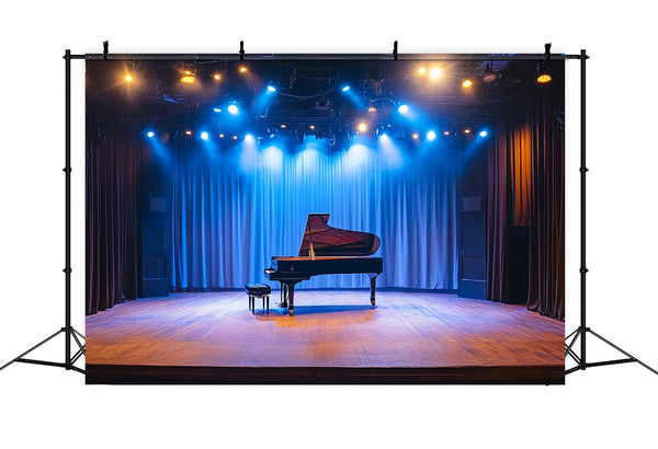 Concert Stage Backdrop Piano Recital Spotlight Backdrop CSH5-156