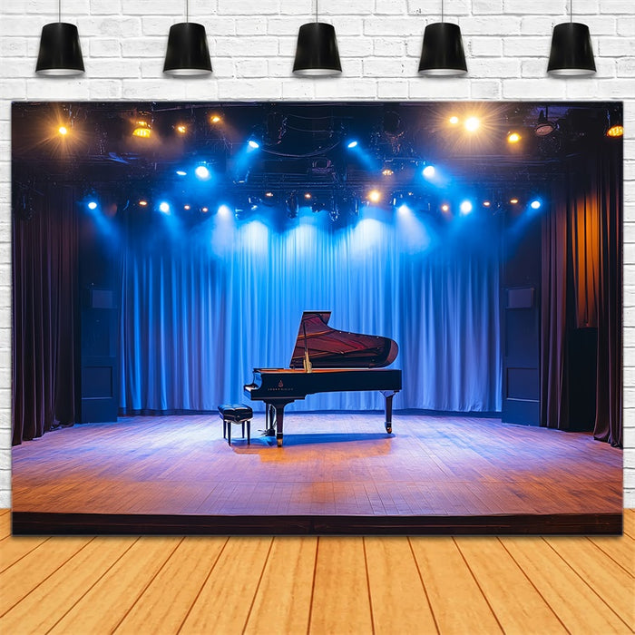 Concert Stage Backdrop Piano Recital Spotlight Backdrop CSH5-156