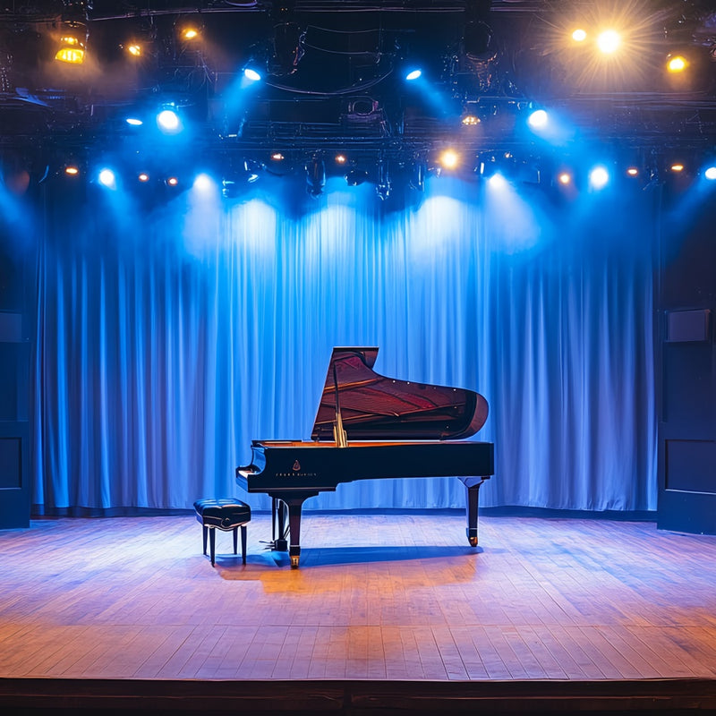 Concert Stage Backdrop Piano Recital Spotlight Backdrop CSH5-156