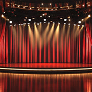 Broadway Stage Backdrops Broadway Theatre Curtain Spotlights Backdrop