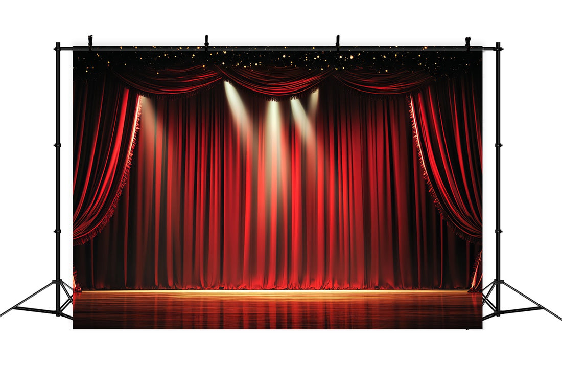 Broadway Stage Backdrops Vintage Lights Curtains Backdrop CSH5-161